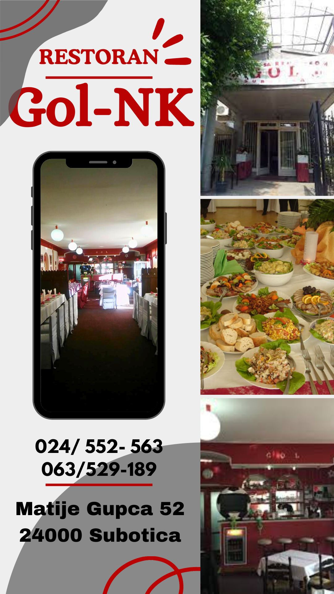 Restoran GOL-NK Subotica - POSLOVNE STRANE